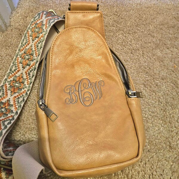 Personalized Sling Bag | Choose Your Strap, Vegan Leather Sling ...
