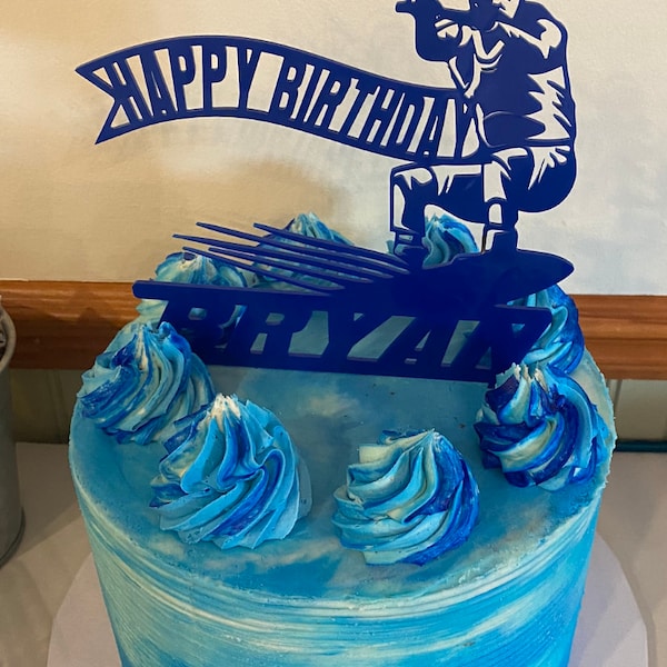 Wakeboarding Happy Birthday - Personalized Name - Sports Themed ...