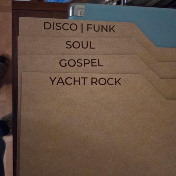 Vinyl Record Dividers, Classic Tab Record Dividers, Laser Cut MDF, Made ...