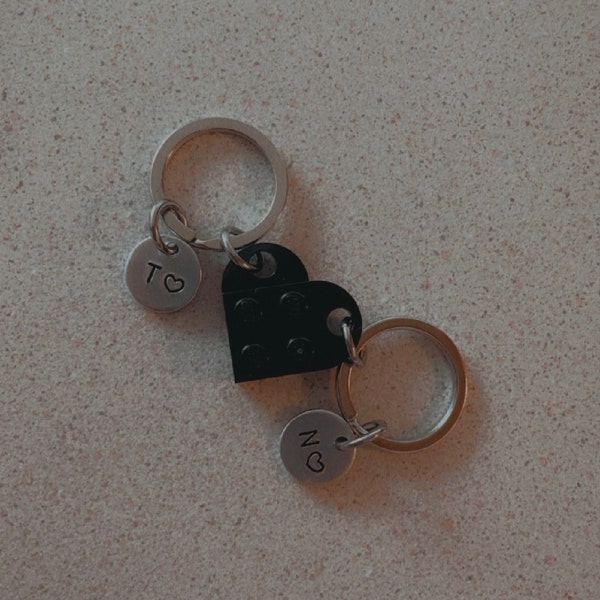 Connecting Heart Keychain Set, Made From Authentic LEGO® Bricks ...