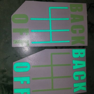 Back off Stick Shift Pattern Decal Manual 6 Speed - Etsy