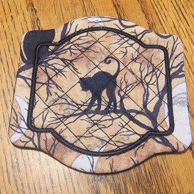 Flowers Shabby Chic Cute Mug Rug Coaster 5 X 5 Whimsical Quilted ...