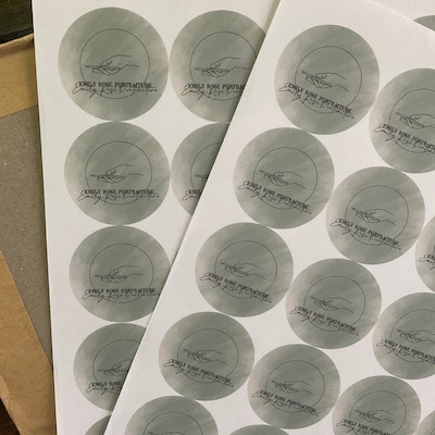 35x Custom Logo Stickers 37mm Round Stickers Matte - Etsy UK