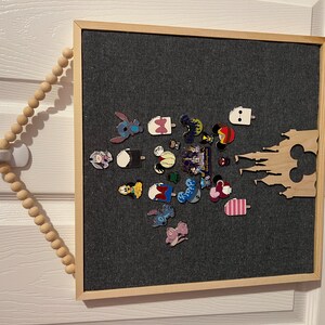 Minimalist Disney Magic Kingdom Inspired Pin Board Natural - Etsy