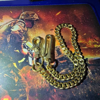 Solid Brass Key Chain Key Ring Brass Chains Wallet Chain Purse With ...