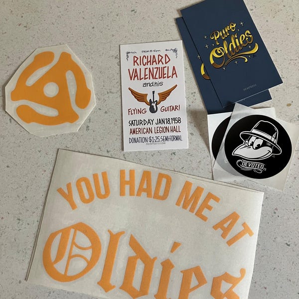 You Had Me at Oldies - 3.75"x6" Vinyl Cut Transfer Decal, Laptop ...
