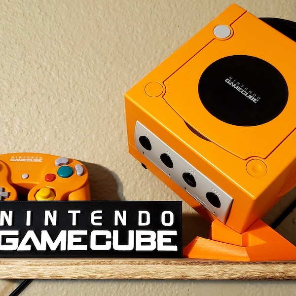 Nintendo Gamecube Video Game Logo Sign 8.5in 3D Printed, Man Cave, Game ...