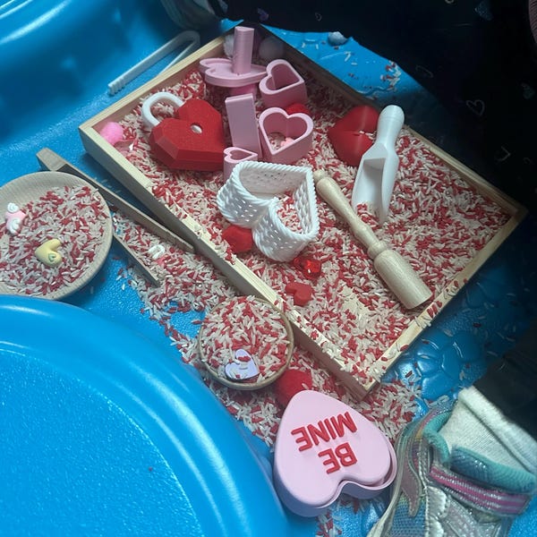 Valentine's Sensory Bin Montessori Play Kit for Kids | Preschool Toy ...