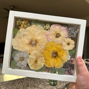 11x14 Custom Floral Shadow Box Wedding Flower Shadow Box - Etsy