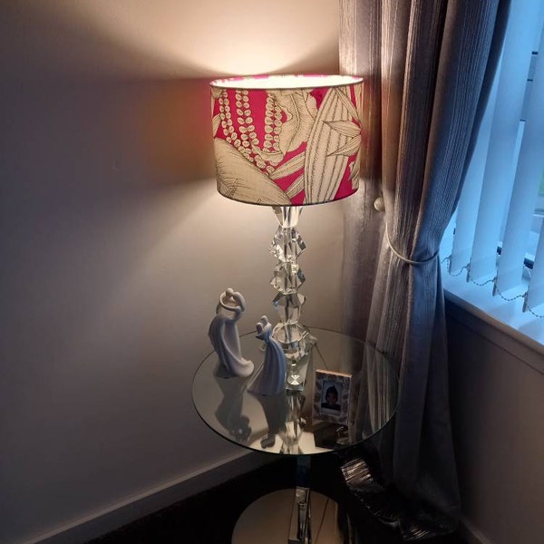 Pink Lampshade Hot Pink Tropical 20cm 25cm 30cm 35cm 40cm Drum Lamp ...