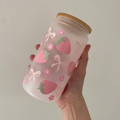 Bows Can Cup Wrap, Girly Libbey Glass Can Wrap, Bows Glass Can Cutfile ...