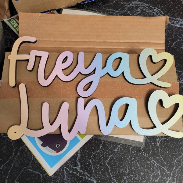 Cute Wooden Sign With Custom Name Personalized Letters With Star, Baby ...