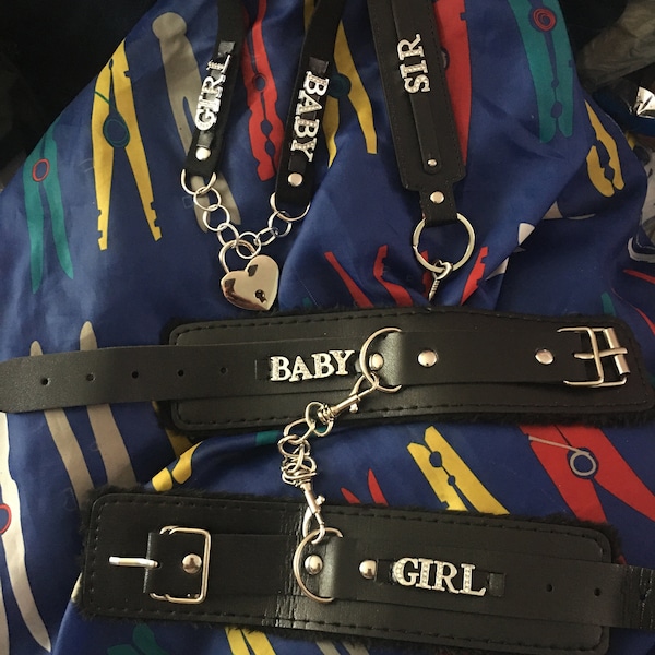 Custom Lock Collar and Owners Keychain-choker. Choose Your Words - Etsy