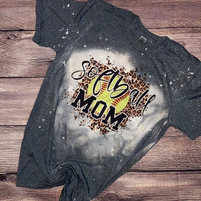 SOFTBALL MOM Softball Clip Art on Cheetah Png Design Sublimation Sports ...