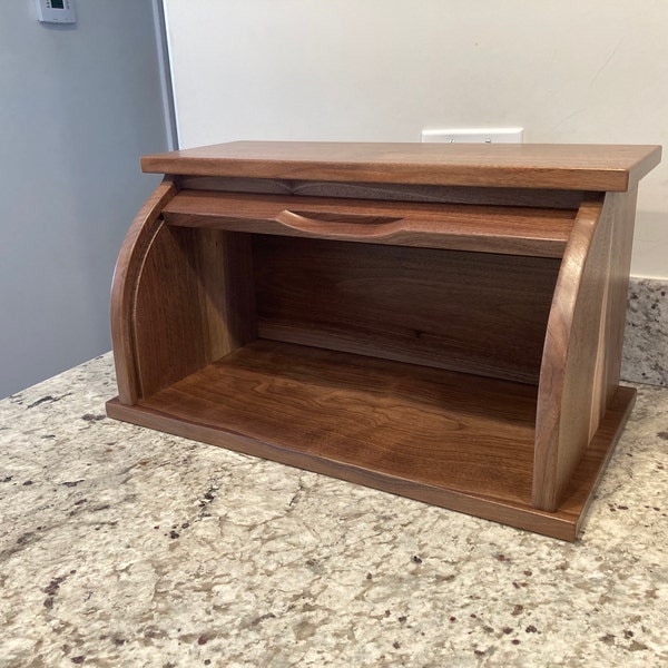 Bread Box, Walnut W/clear Satin Finish - Etsy