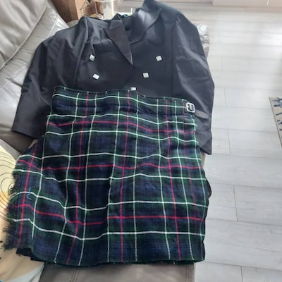 Scottish Men's Handmade Great Kilt 16th Century Highland Vintage Kilt Tartan Great Kilt ...