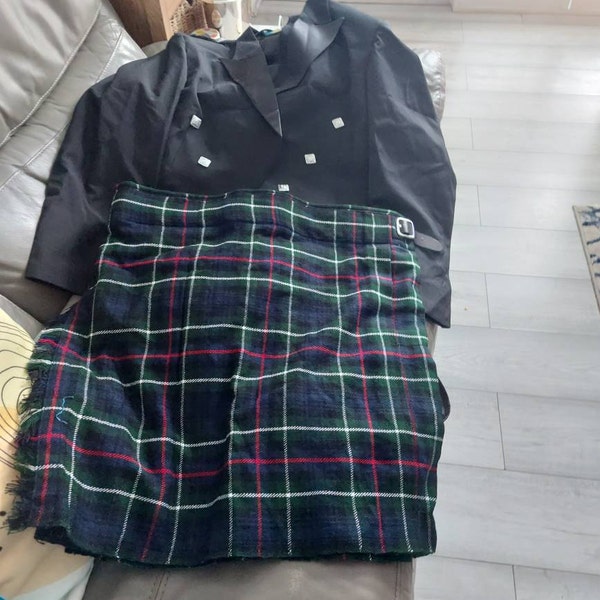 Scottish Men's Handmade Great Kilt 16th Century Highland Vintage Kilt Tartan Great Kilt ...