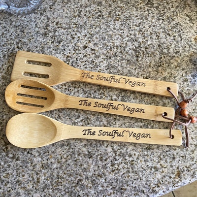 Set of 3 Personalized Kitchen Utensils Custom Kitchen - Etsy