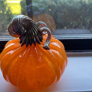 Deep Purple Handblown Decorative Glass Pumpkin - Etsy
