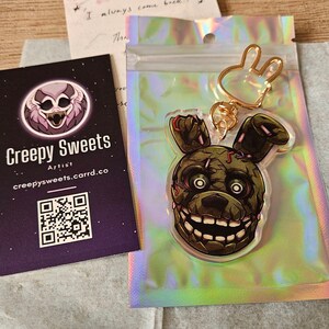 Springtrap, Spring Bonnie, Yellow Rabbit 2.5 Double-sided Acrylic Charm ...