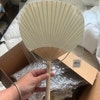 Bamboo Handle Paddle Fans - Paper Paddle Fans - Wedding Favor - Summer ...