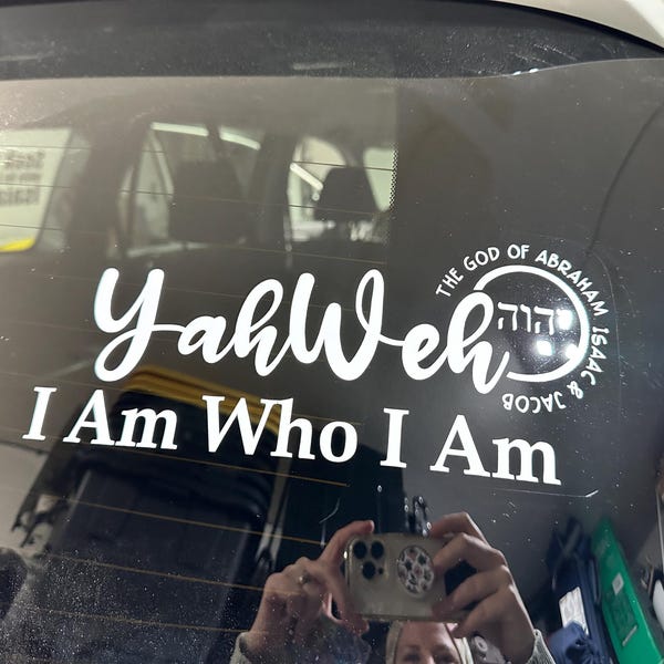 Yahweh Decal | Yahweh | God | God Decal | Religious Decal | Car Decal ...