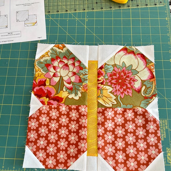 Butterfly Quilt Block Pattern – 6 and 12 Inch Blocks (PDF Pattern) - Etsy