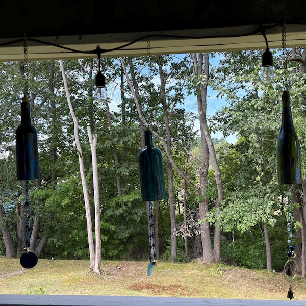 GRAB BAG Wine Bottle Wind Chimes (pot Luck) - Etsy