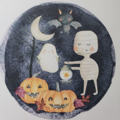 Halloween Watercolor Clipart Cute Fall Pumpkin Autumn Clipart - Etsy