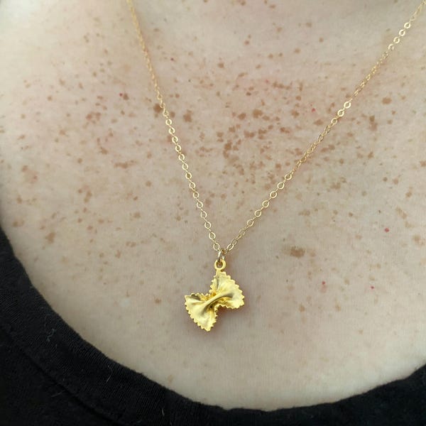 Small Pasta Necklace, Chef Necklace, Christmas Gift for Her, Baking ...