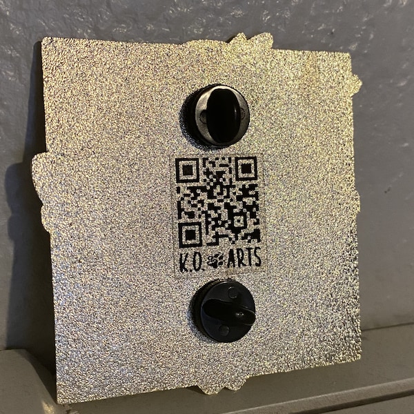 Clear QR Code Sticker Metallic Foil Business QR Code Social Media QR ...