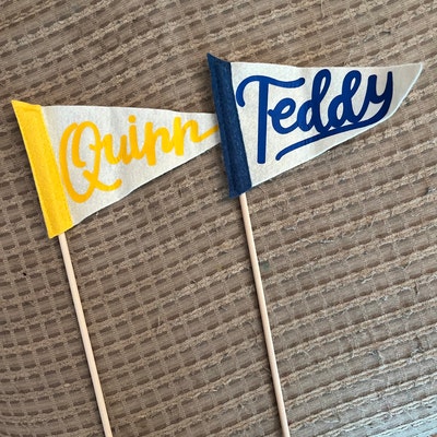 CUSTOM Mini Pennant Flag 4x7 Inch Flag With Ties - Etsy