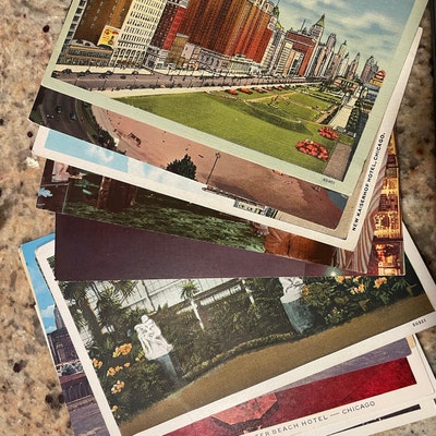 Wedding Postcards Vintage Postcard Guestbook Blank Postcards Save the ...