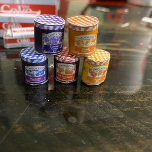 9 MINIATURE JAM Set – 1:12 Diy Printable Miniature Kitchen Dollhouse ...