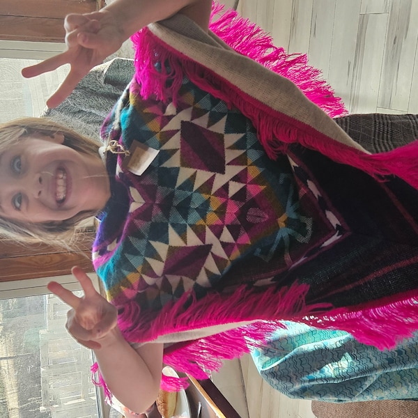 Southwest Style Alpaca Ruana, Poncho, Hooded Cape, Cloak, UNISEX ...