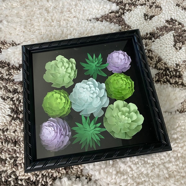 Easy Paper Succulent Svg/diy Paper Succulents/5 Different Succulents ...