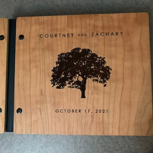 Oak Tree Wedding Guest Book, Wood Guest Book, Guest Book, Photobooth ...