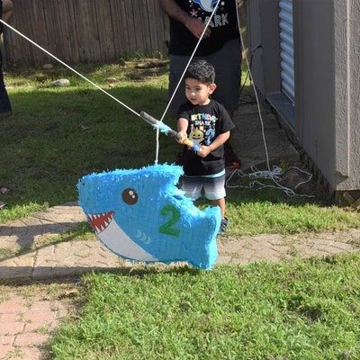Sale Blue Shark Pinata for First Birthday Party Supplies Decoration ...