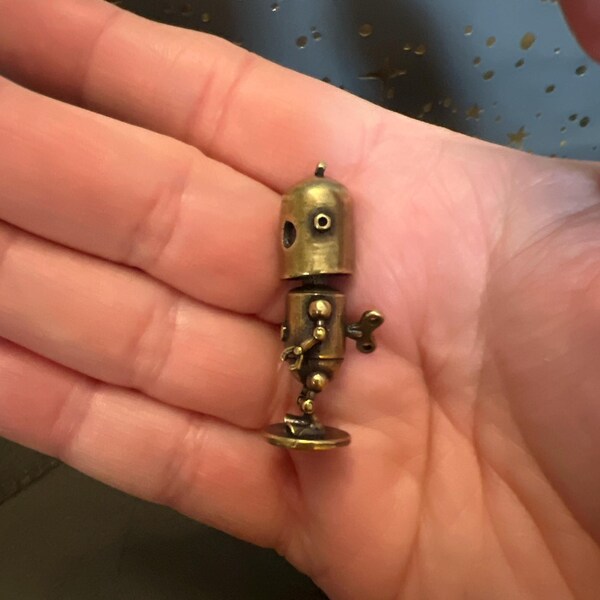 Bitsy, the Brass Robot Figurine - Etsy