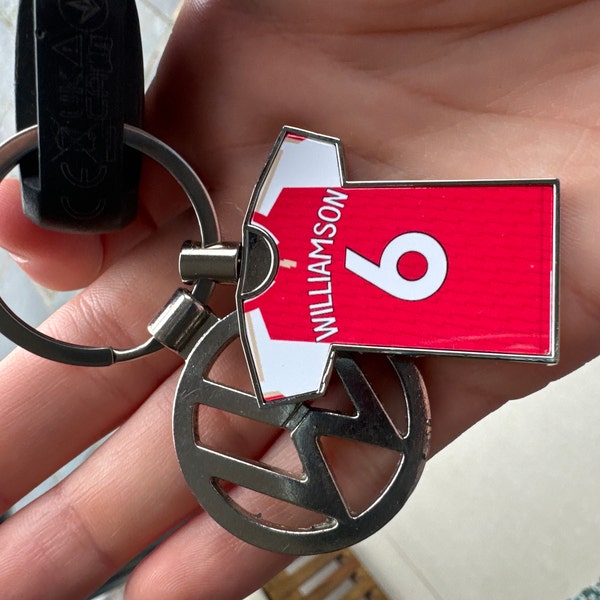 Personalised Football Shirt Keyring - Arsenal Fan Keyring, Any Player ...