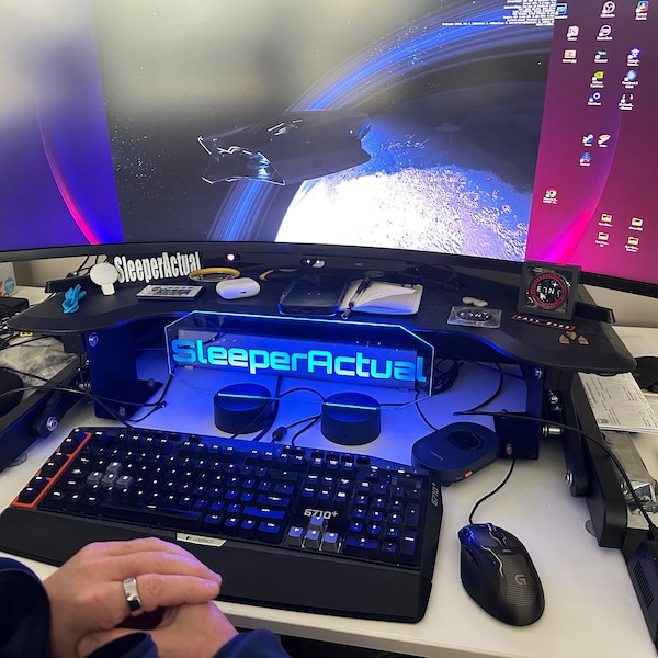 Personalized XL Gamertag Light Sign , Custom Gamer Tag Sign ...