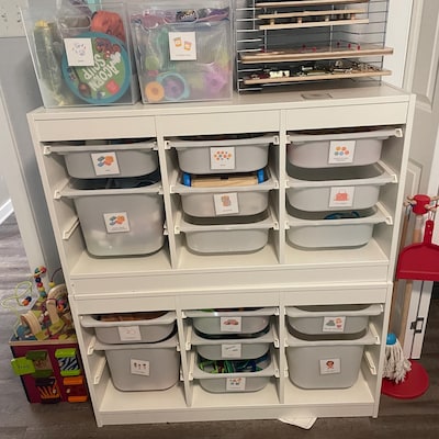 Toy Bin Labels Playroom Label Trofast Organization Toy Storage Box ...