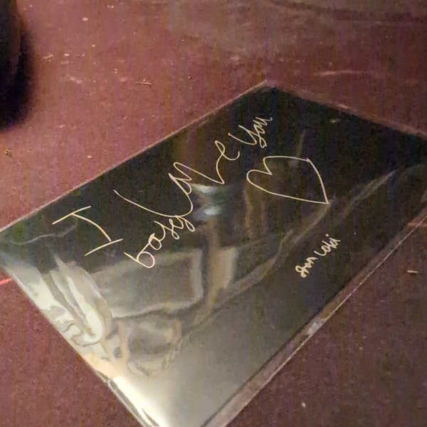 Personalized Business Card Holder in Text Handwritten Logo Laser ...