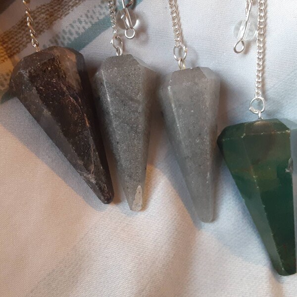 Hematite Faceted Cone Pendulum Healing Dowsing Crystal Pendulum - Etsy