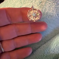 Vintage Pink Crystal Star Pendant Necklace Yellow Gold North Star ...