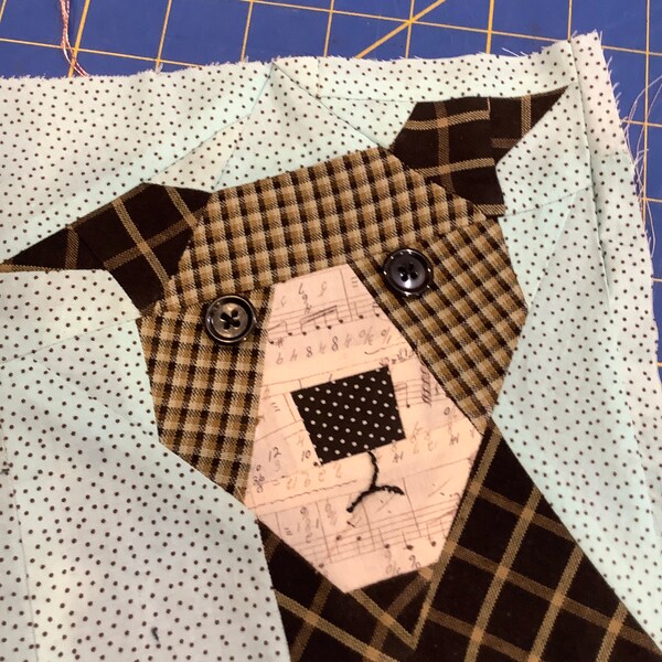 Pit Bull Paper Pieced Block Pattern in PDF - Etsy