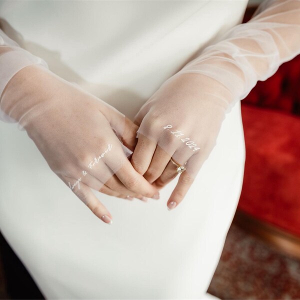 2 Pieces Elegant Glamour Gloves White or Black Evening Tulle Party ...