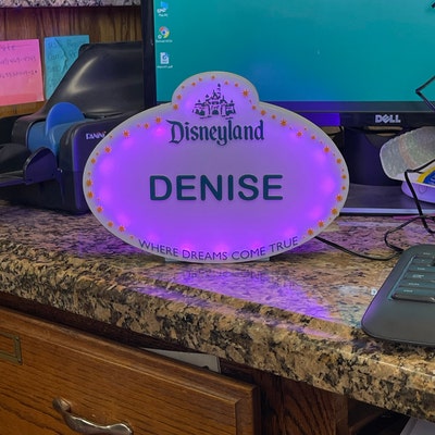 Custom Large 3D Printed Disney Cast Member Name Tag Decoration - Etsy