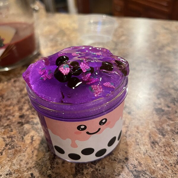 Sour Grape Frozen Boba Slime ~ Icee Slime ~ Jelly Slime ~ Charm Slime ...