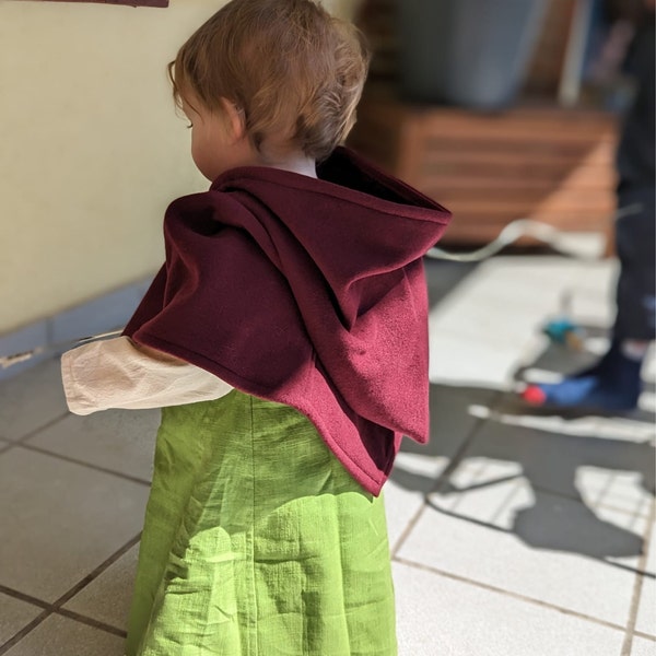 Children's Viking Gugel, Skjoldehamn Gugel Olive, Gray, Burgundy ...